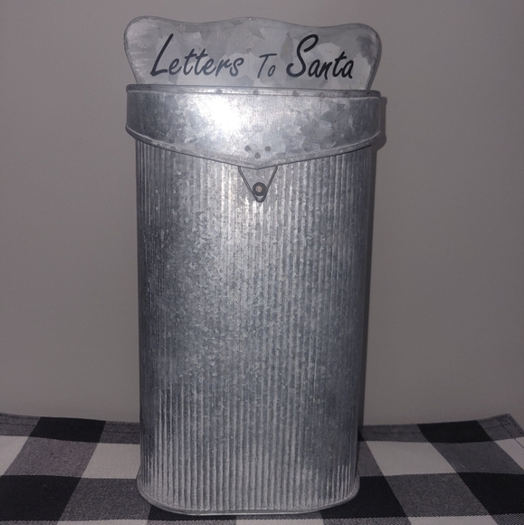 Holiday | Rustic Farmhouse Letters To Santa Galvanized Metal Mailbox ...